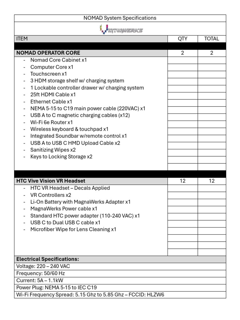 Nomad System Specs | PDF