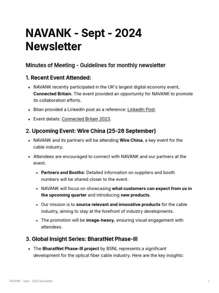 Sept - 2024 Newsletter | PDF | Economies | Service Industries