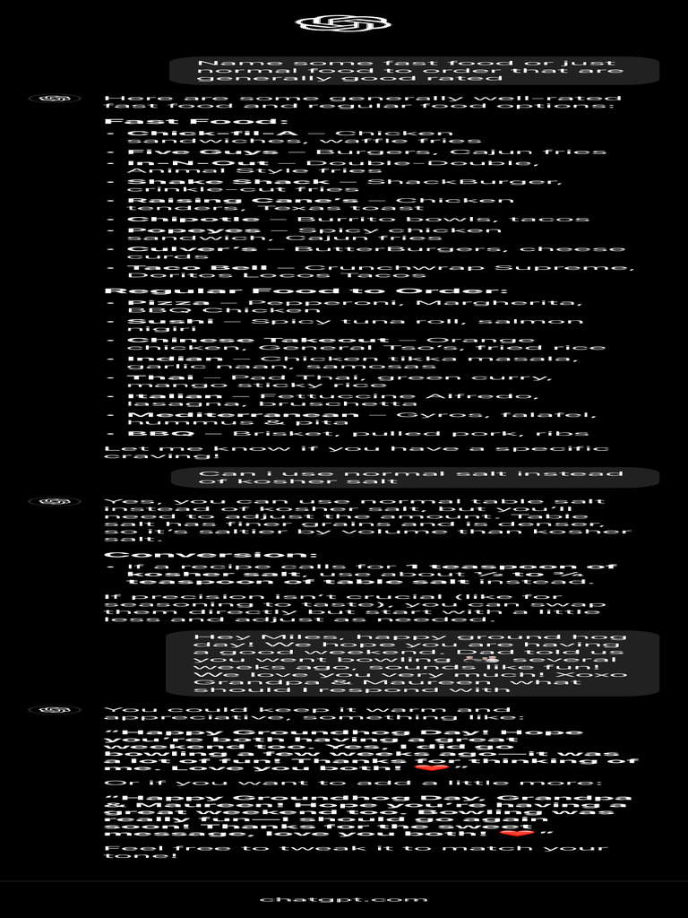 Food Recommendations List | PDF