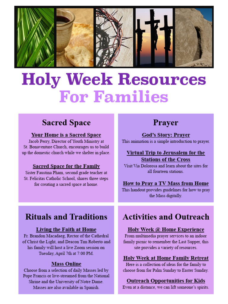 Holy Week Resources For Families | PDF