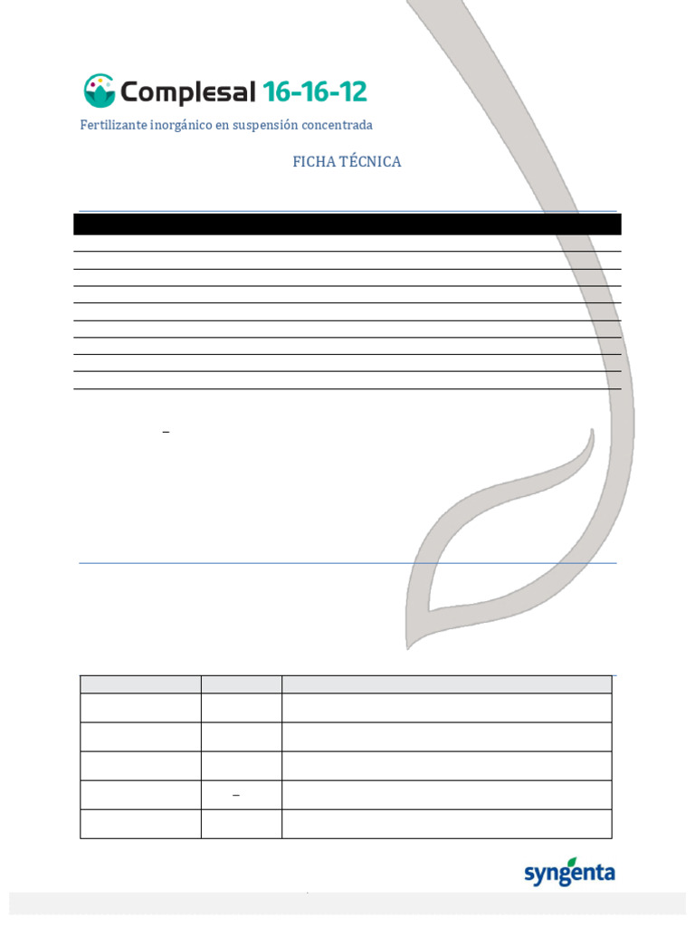 Complesal 16-16-12: Fertilizante NPK | PDF | Fertilizante | Agricultura