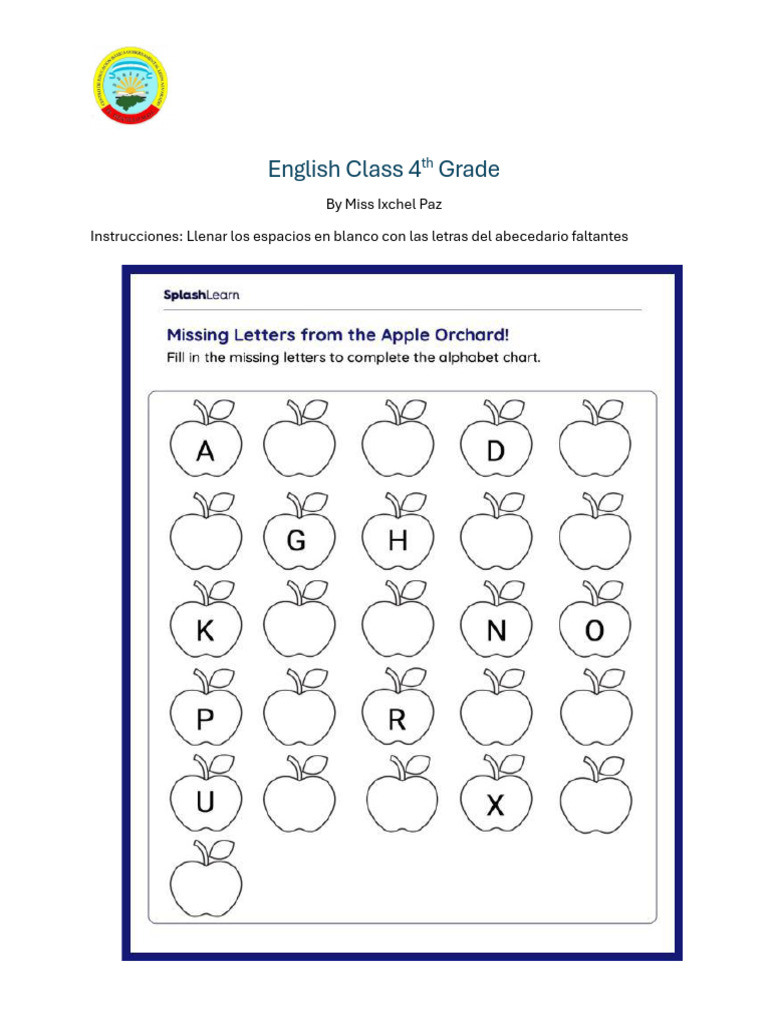 English Class 4th Grade | PDF