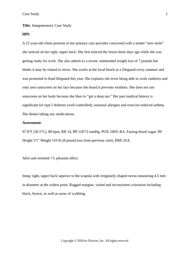 Integument Case Study 2 | PDF