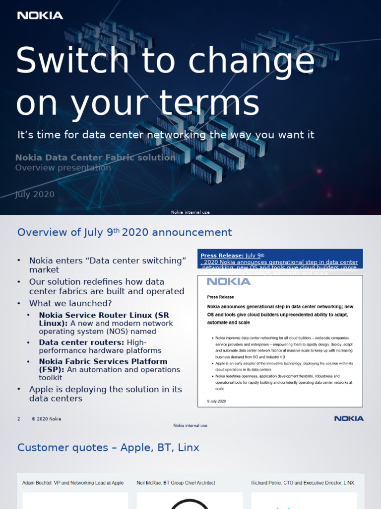 Data Center Fabric Solution - Overview Presentation FINAL | PDF | Cloud ...
