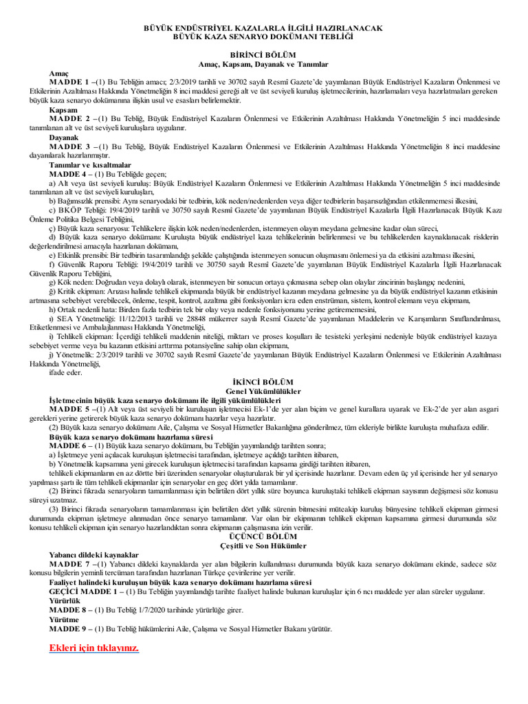 12 BEK-büyükKazaSenaryoDokümaı | PDF