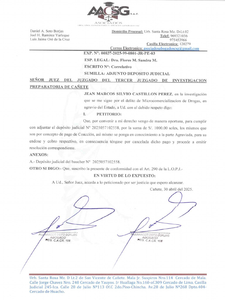 JEAN MARCOS SILVIO CASTILLON PEREZ | PDF