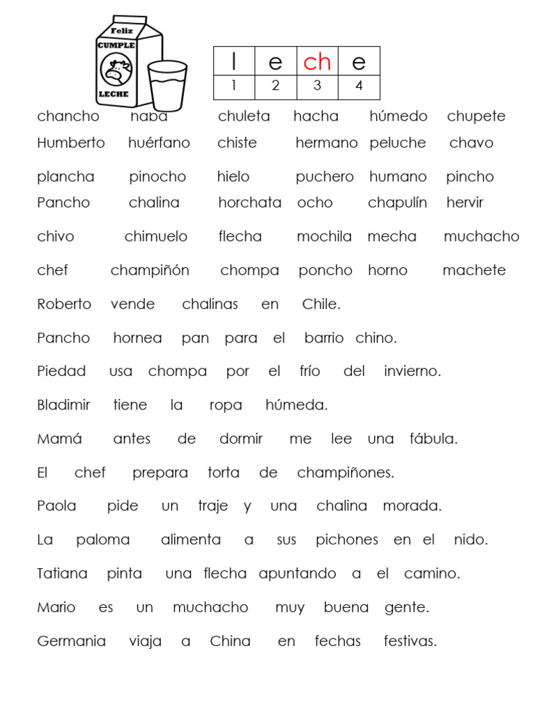 Lecturas infantiles con imágenes y palabras | PDF