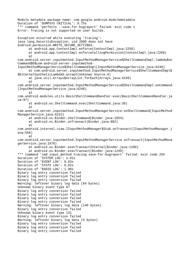 Bugreport Amber - Id TP1A.220624.014 2024 04 11 20 19 10 Dumpstate - Log 21874 | PDF | Byte ...