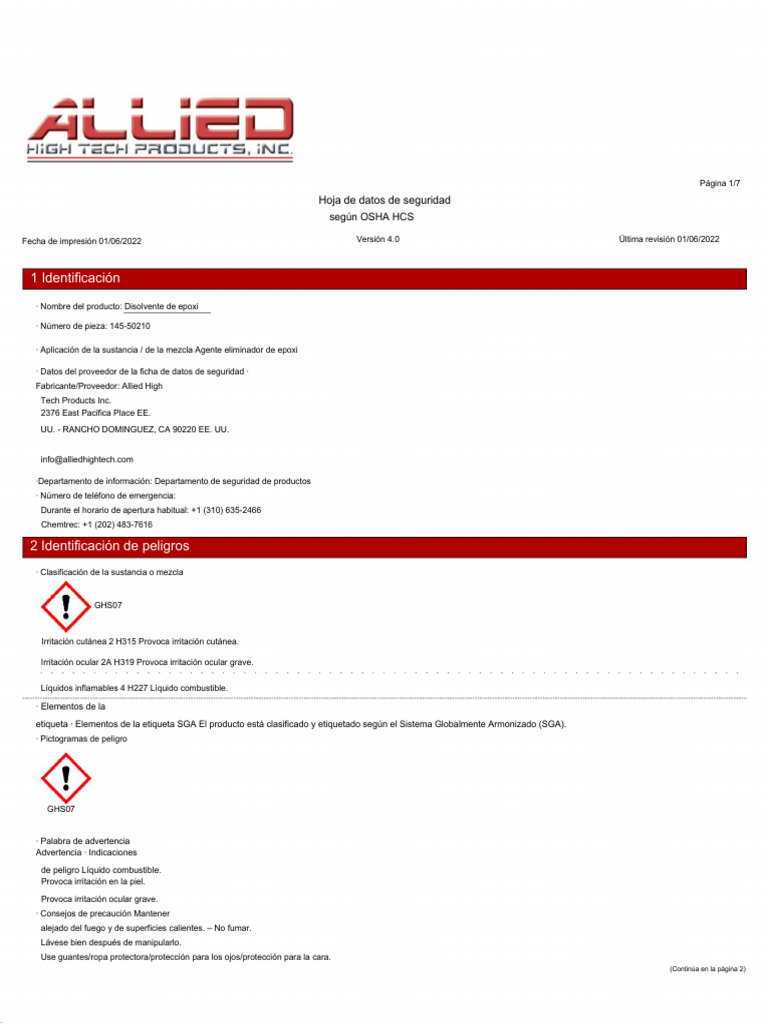 Epoxy - Dissolver - Ingles | PDF | Agua | Solvente