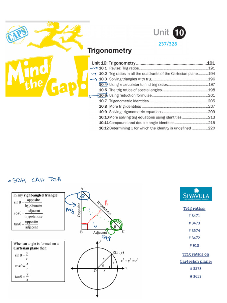 Trigonometric Ratios and Pythagorean Problems | PDF