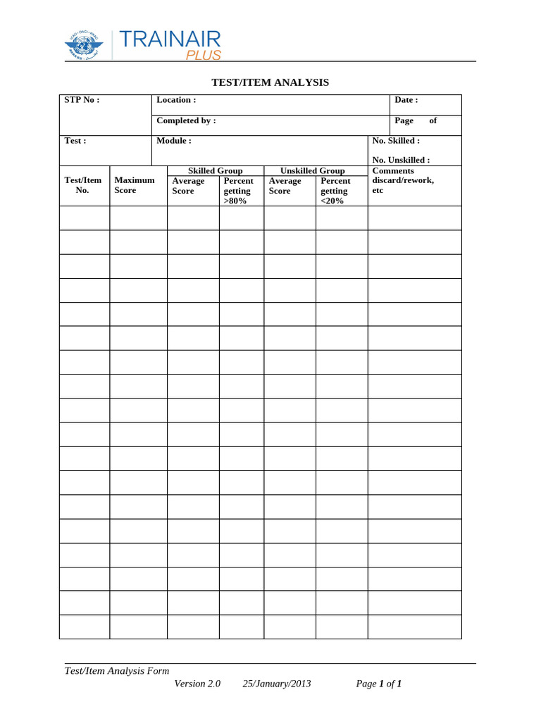 Form-5-Test-Item Analysis Form | PDF