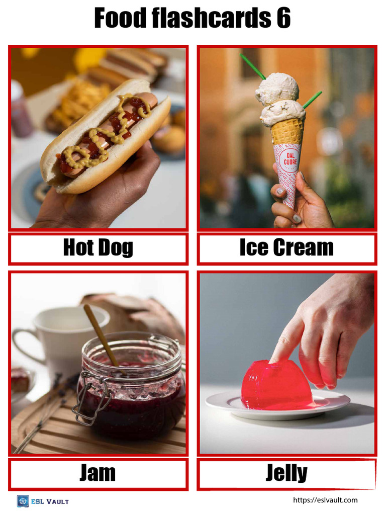 Printable Food Flashcards 6 | PDF