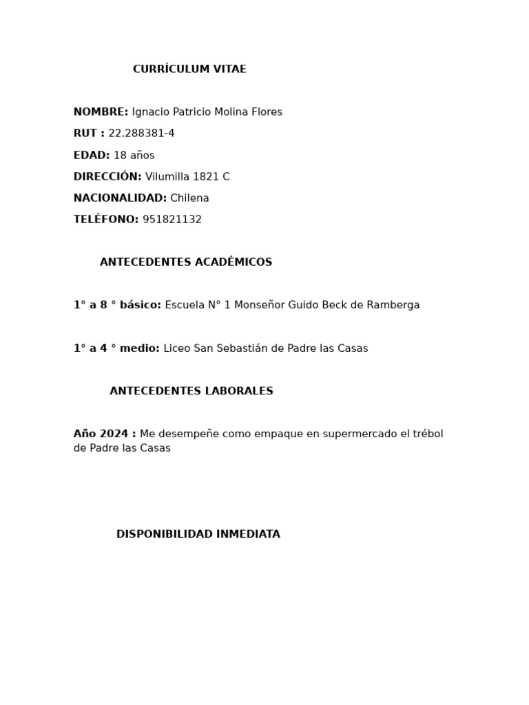 Currículum Ignacio | PDF