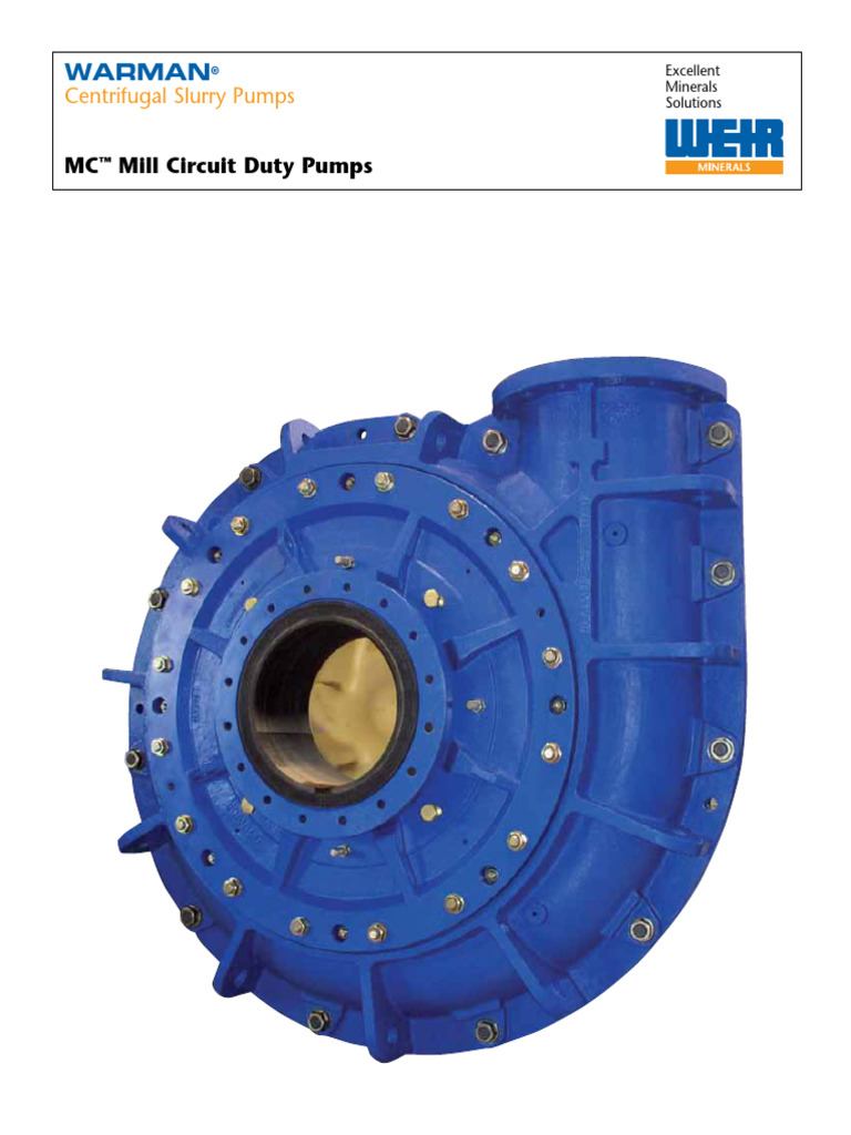 Warman MC Brochure | PDF | Pump | Wear
