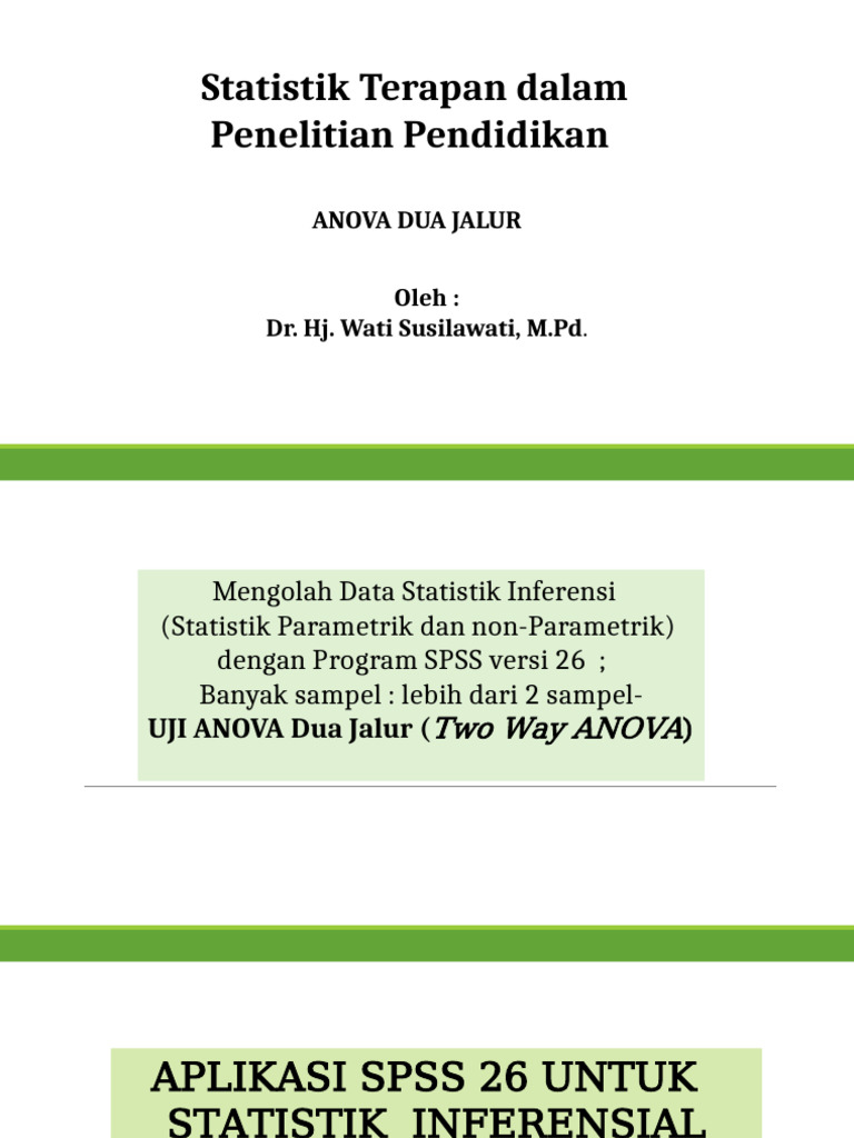 PPT Anova Dua Jalur. 2025 Mpi | PDF
