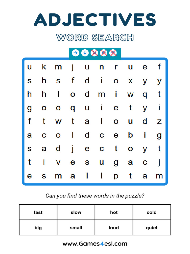 Grade-1-Word-Search-Worksheet-Adjectives | PDF