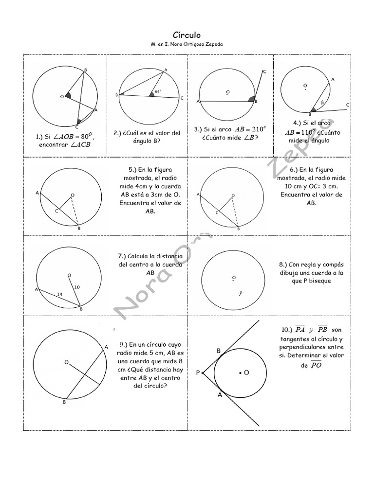 Circulo | PDF | Geometría del plano euclidiano | Geometría