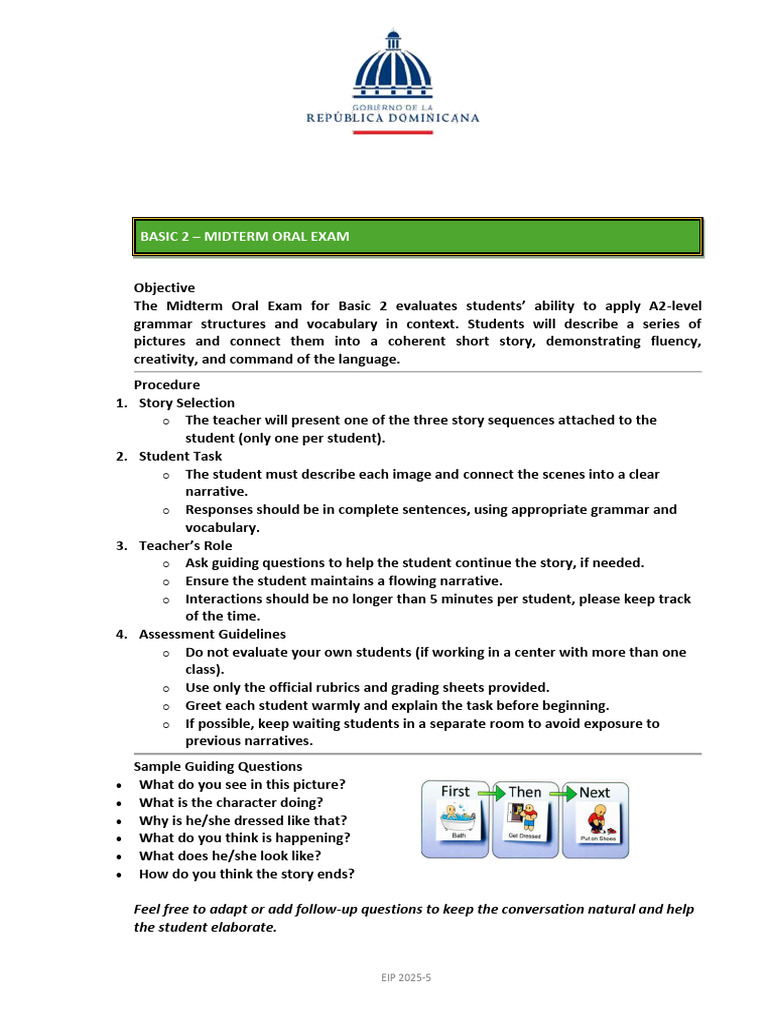 Basic 2 - Midterm Oral 2025 LL | PDF