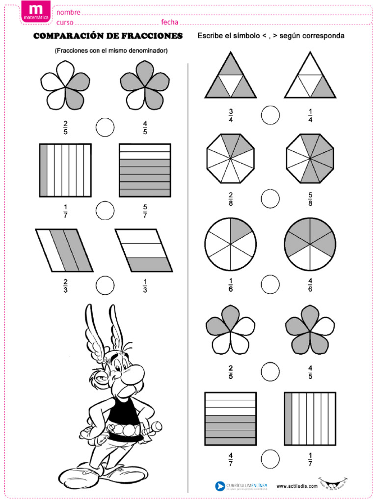Guia Comparando Fracciones | PDF