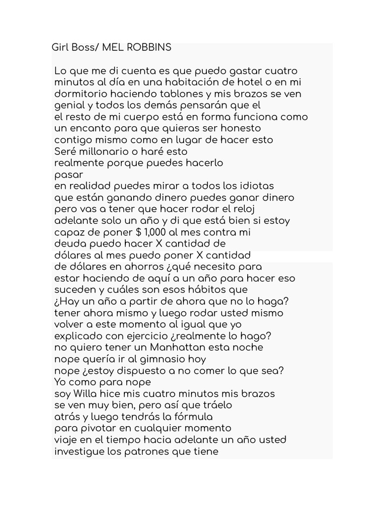 Boss Mel Robbins | PDF