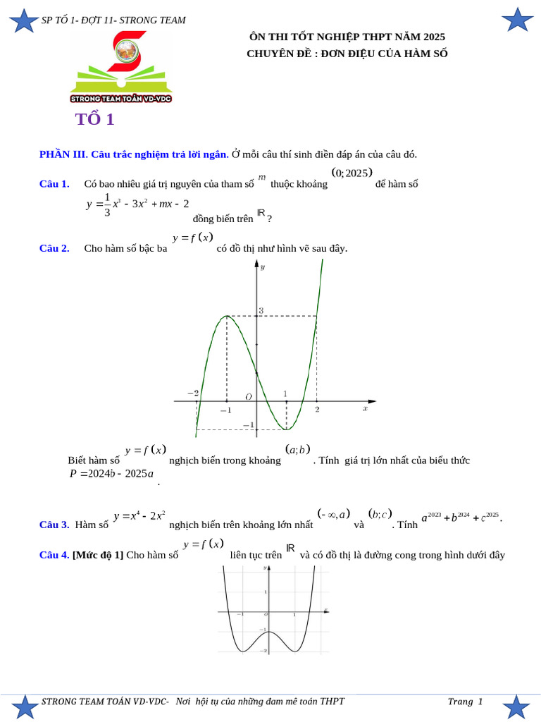 TỔ 1-ĐỢT 11-ĐƠN ĐIỆU CỦA HSO-P3 | PDF