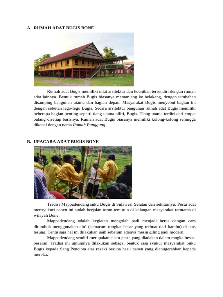 Rumah Tradisional Bugis Bone Fix | PDF