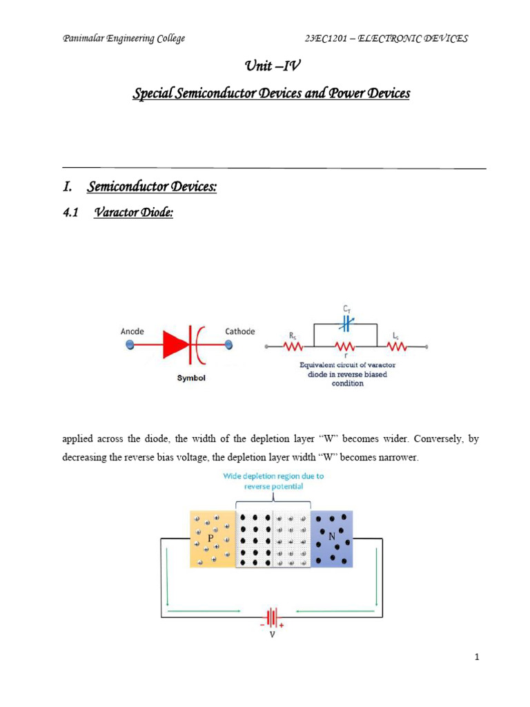 Unit - 4 (Special Semiconductor Devices) | PDF | Mosfet | Field Effect Transistor