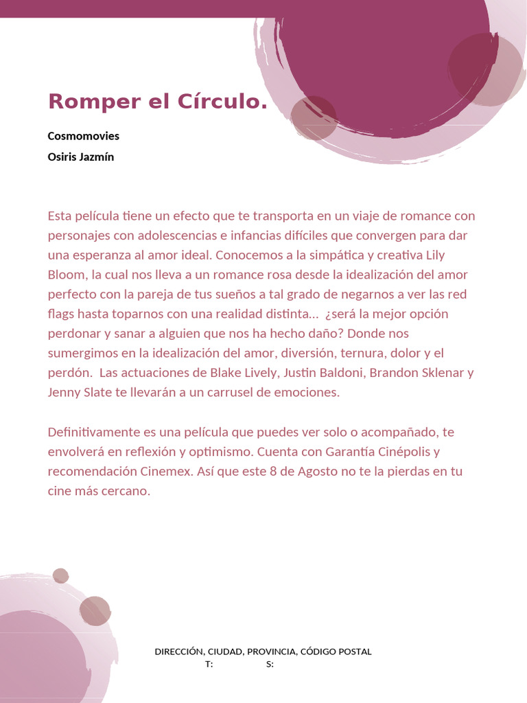 Romper El Círculo | PDF
