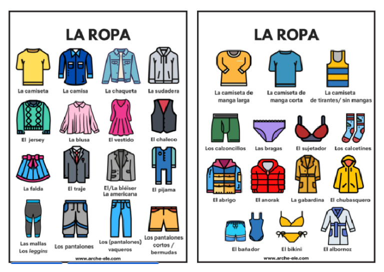 Infografía. Ropa Accesorios y Calzado | PDF