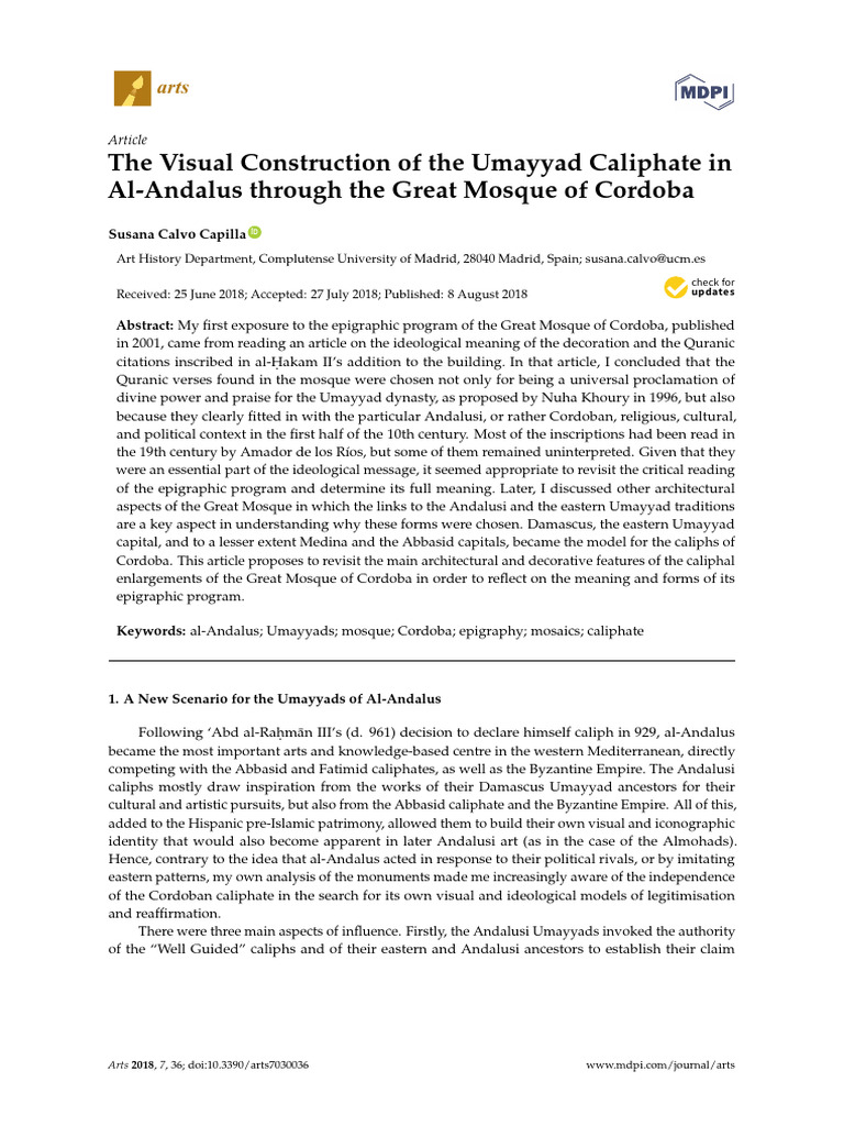 7.capilla The Visual Construction of The Umayyad C | PDF | Mosque | Al Andalus