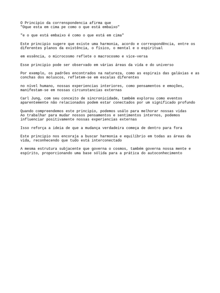 O Principio Da Correnspondencia Afi | PDF