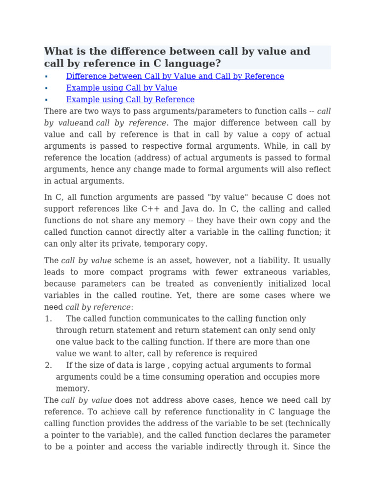 Call By Val Ref Copy Pdf Parameter Computer Programming Pointer Computer Programming