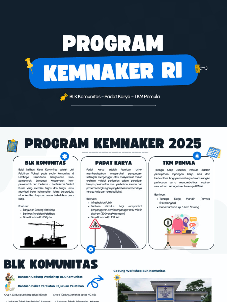 Program KEMNAKER 2025 - Presentasi | PDF