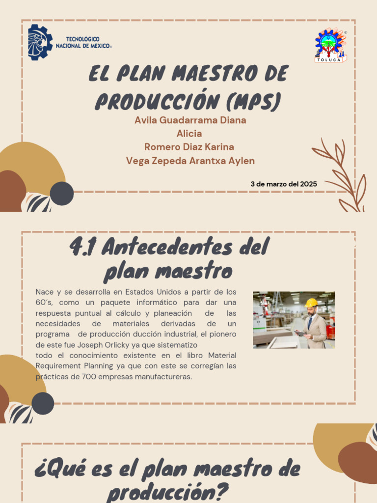 Tema 4 El Plan Maestro de Producción (MPS) | PDF | Planificación | Business