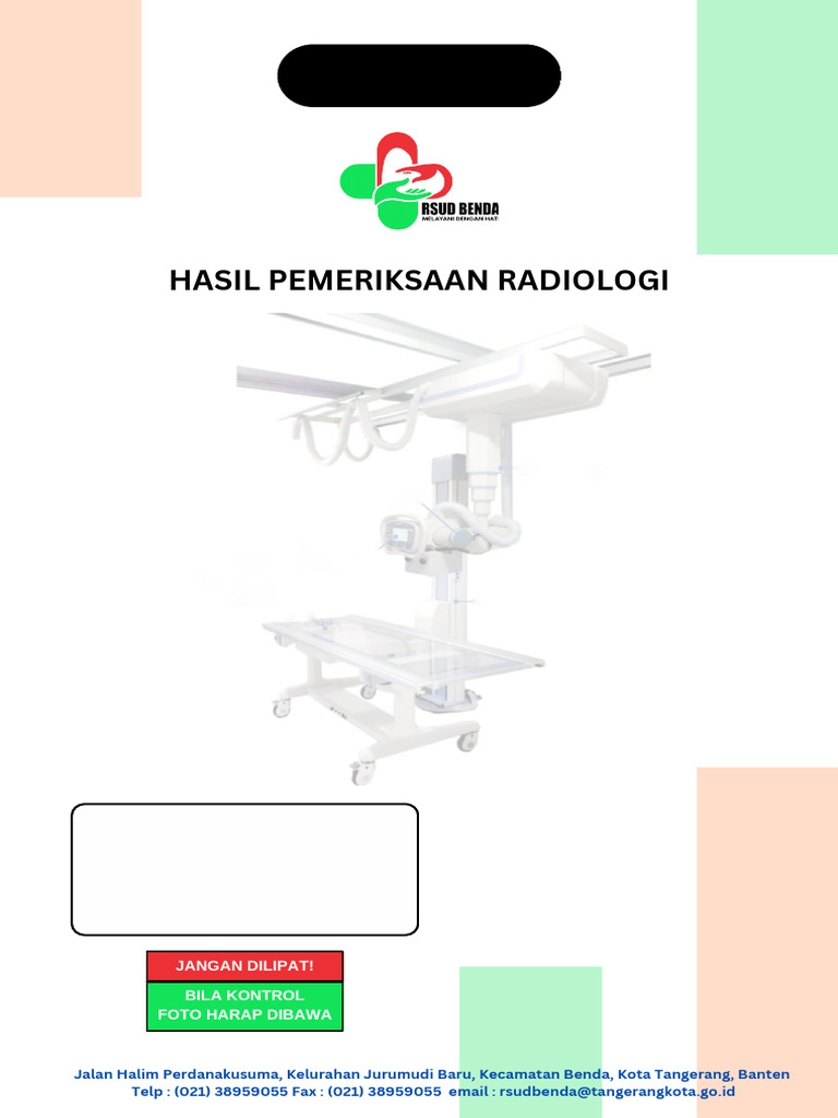 Amplop Hasil Pemeriksaan Radiologi | PDF