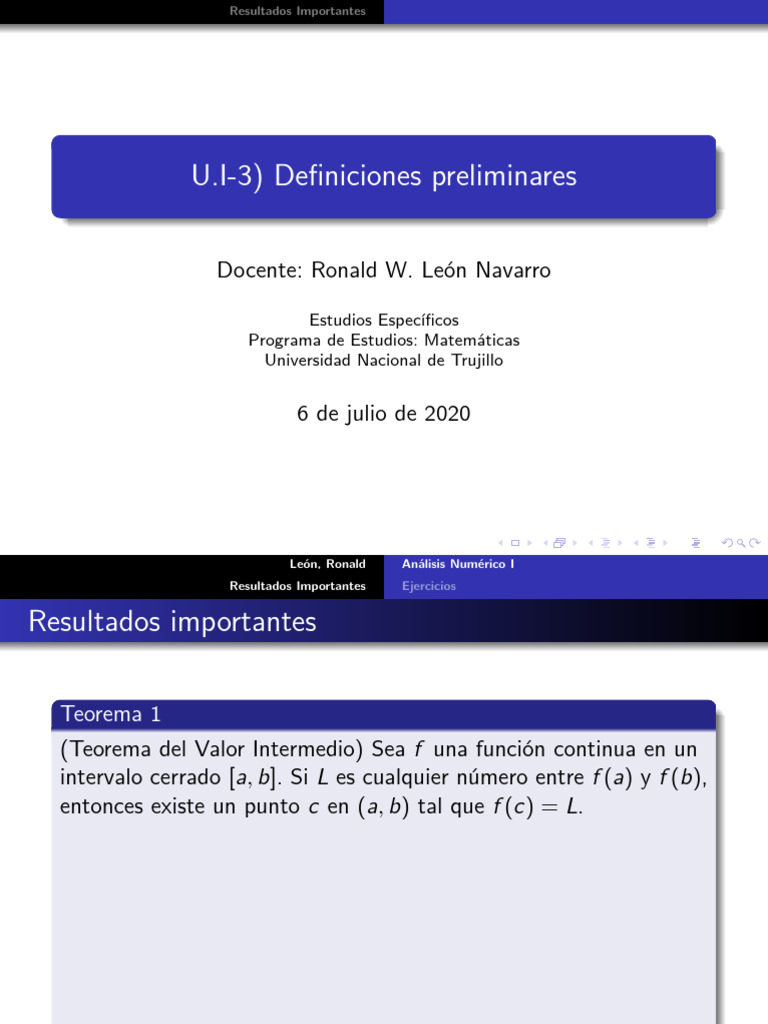 2-Definiciones Preliminares | PDF | Función continua | Objetos matemáticos