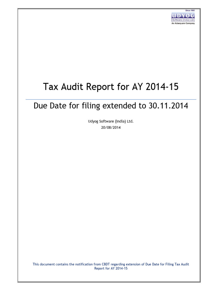 Printable Tax Audit Report | PDF | Taxation | Public Finance