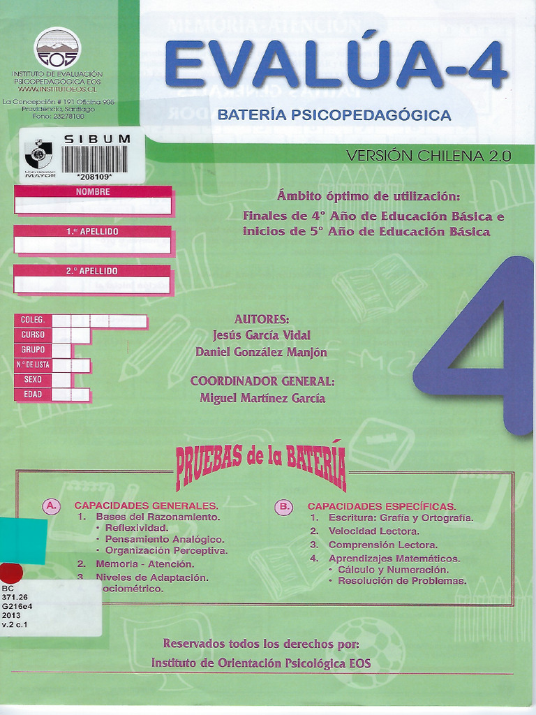 Evalúa 4 Versión 2.0 2016 | PDF