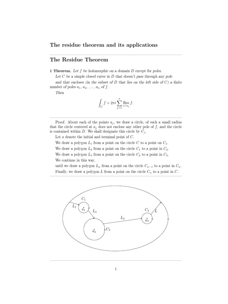 338_23_Residue_theorem_and_integrals (1) | PDF | Mathematical Analysis | Mathematics