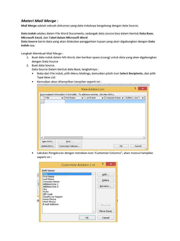 Materi Mail Merge | PDF