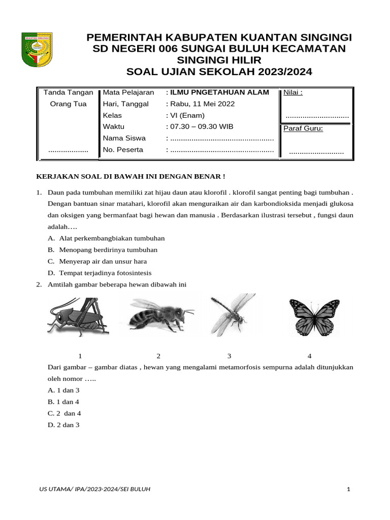 Soal Try Out Ipa | PDF