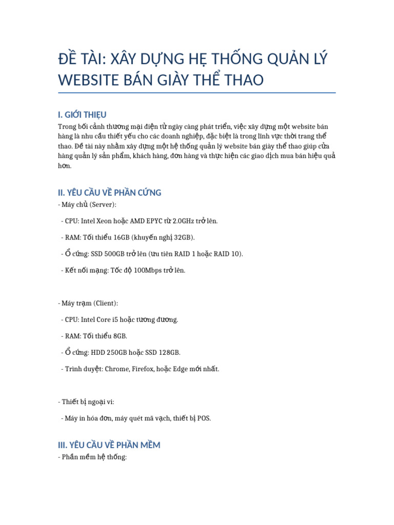 Quan Ly Website Ban Giay | PDF