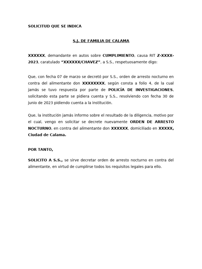 Orden de Arresto | PDF