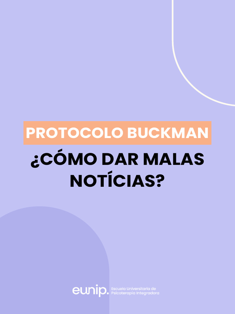 Como Dar Malas Noticias Protocolo Buckman | PDF | Las emociones | Conocimiento
