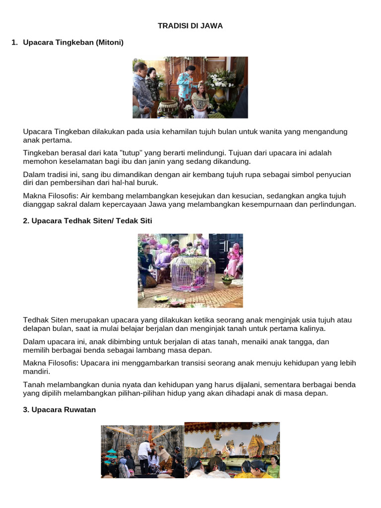 Tradisi Di Jawa | PDF