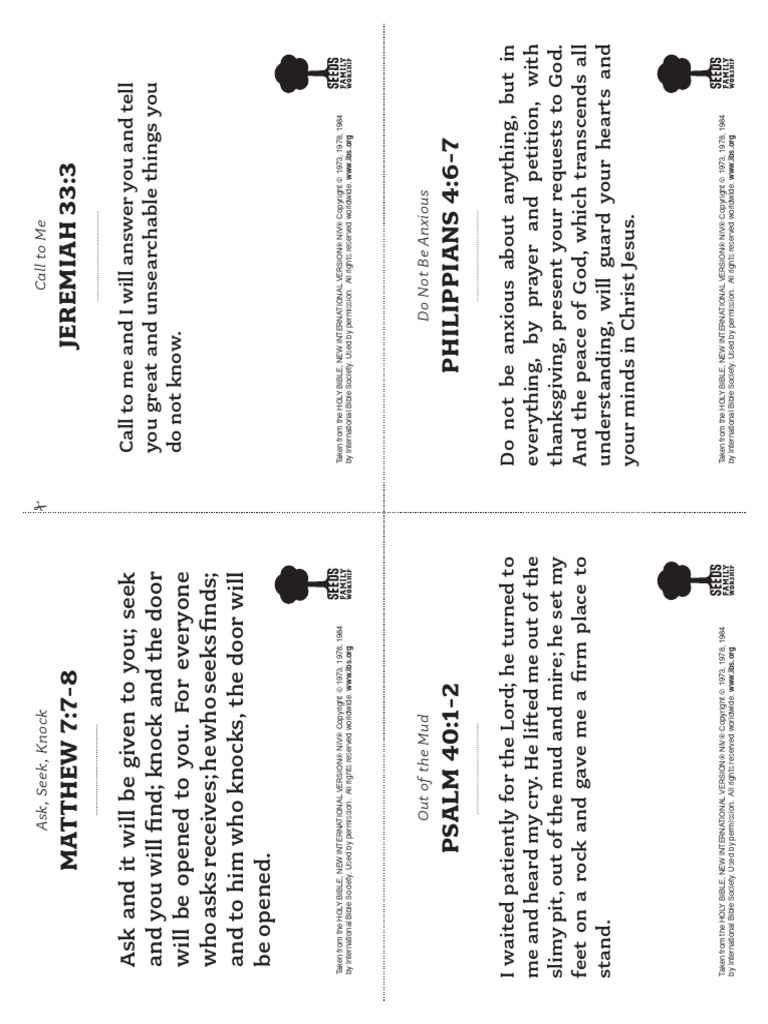 Seeds of Courage Vol.1 - Memorycards | PDF | New International Version ...