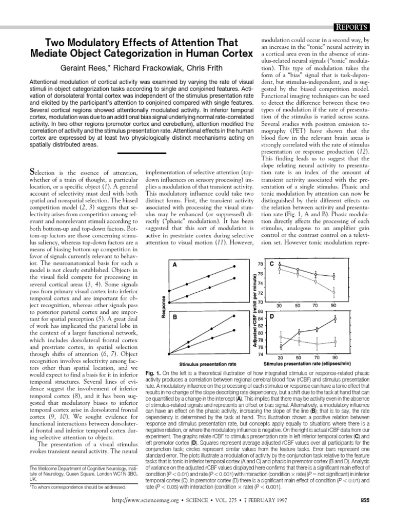 Two Modulatory Effects of Attention That Mediate Object Categorization ...