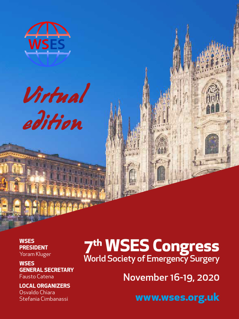 2020 WSES - Virtual Congress Program2 1 | PDF | Medicine | Medical Specialties