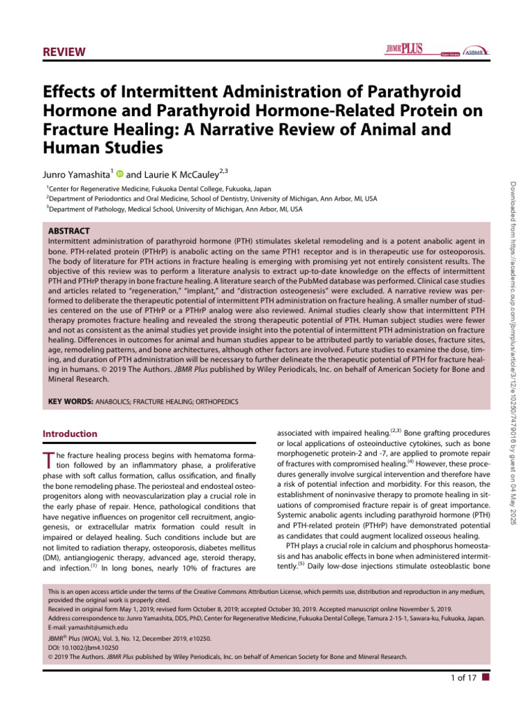 Terapia intermitente con PTH | PDF | Skeletal System | Musculoskeletal System