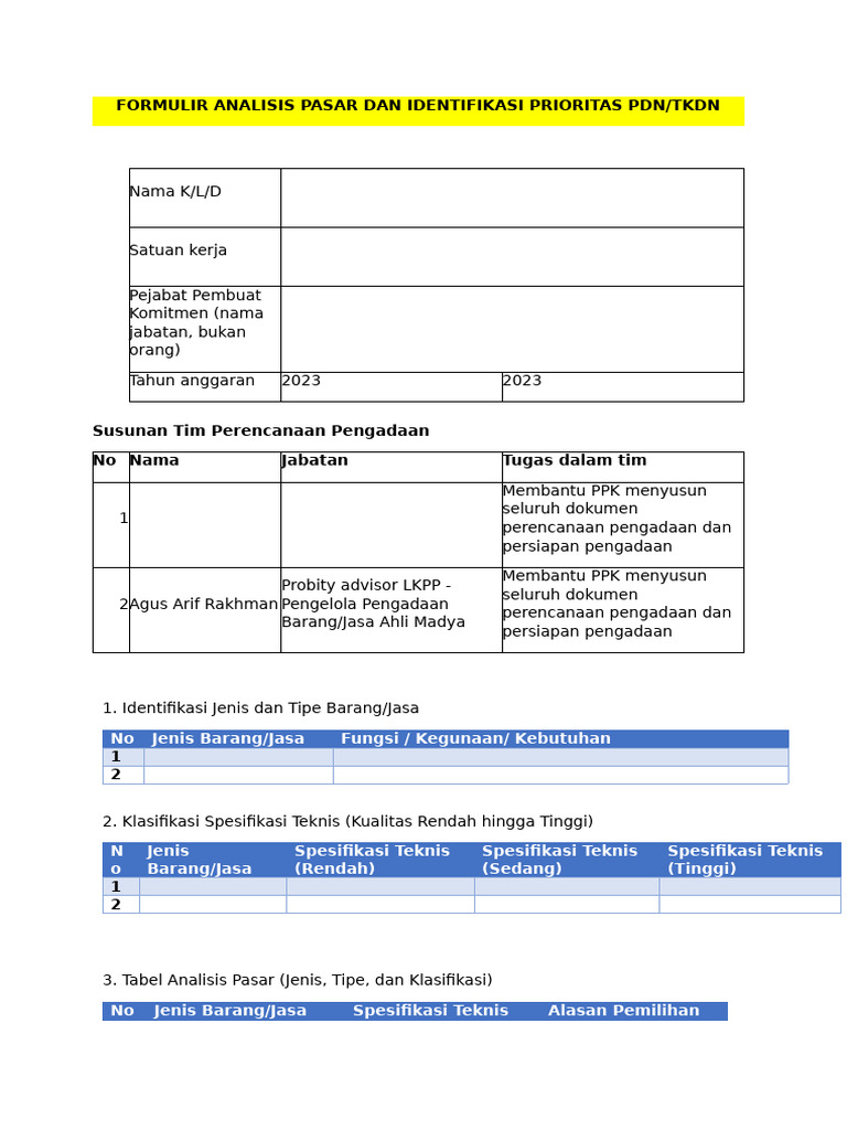 2 Form Analisis Pasar Berbasis Merek | PDF